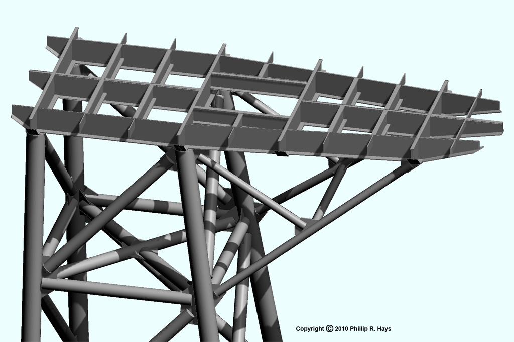 USS Oklahoma City CAD Model Radar Towers