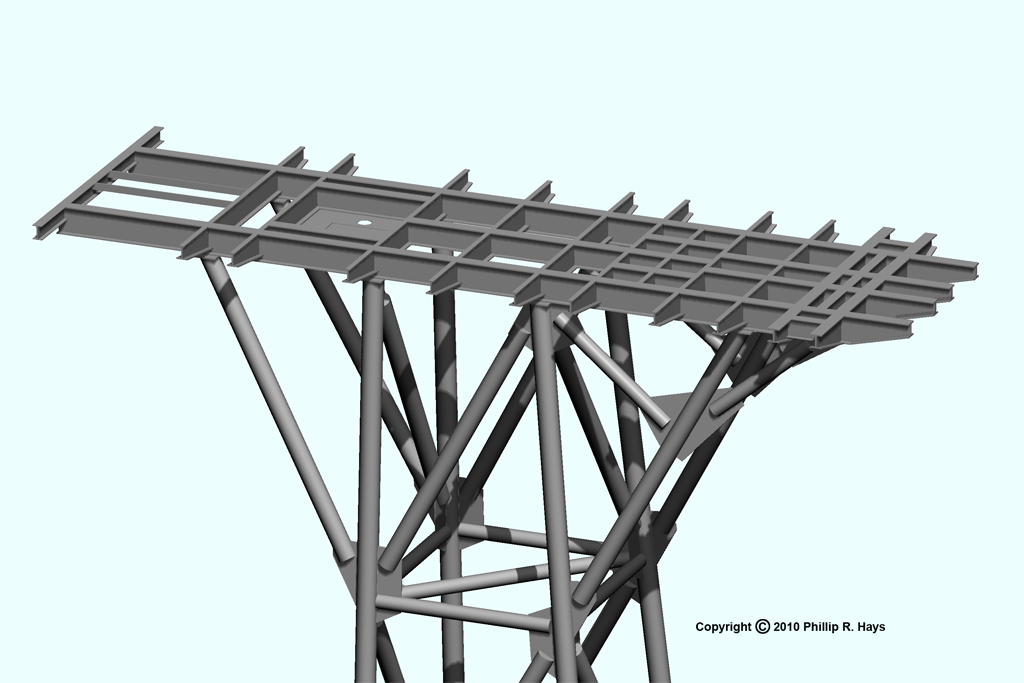 USS Oklahoma City CAD Model Radar Towers