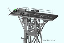 USS Oklahoma City CAD Model Radar Towers