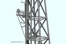 USS Oklahoma City CAD Model Radar Towers
