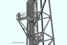 USS Oklahoma City CAD Model Radar Towers